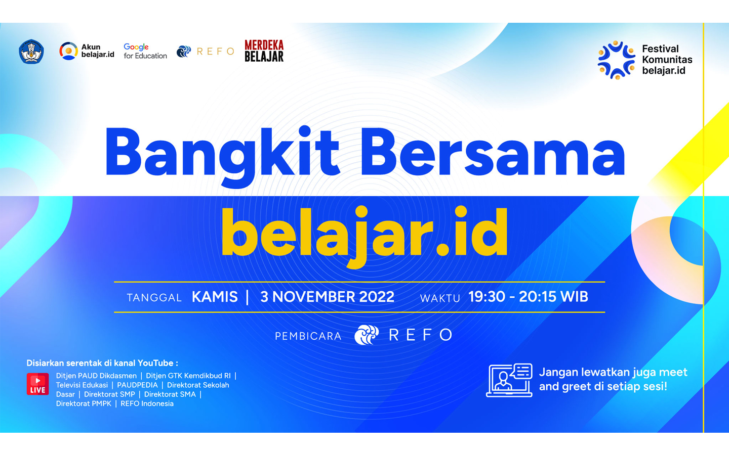 Liputan Langsung Festival Komunitas belajar.id 2022 “Bangkit Bersama ...
